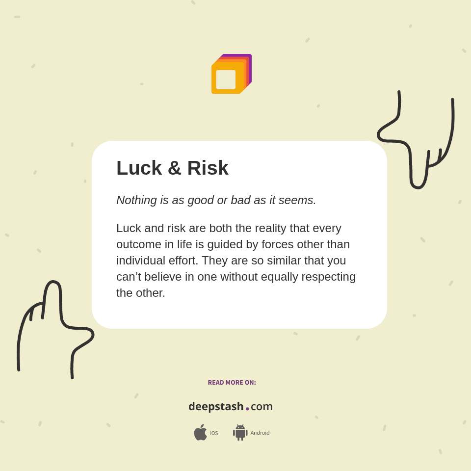 Luck & Risk - Deepstash