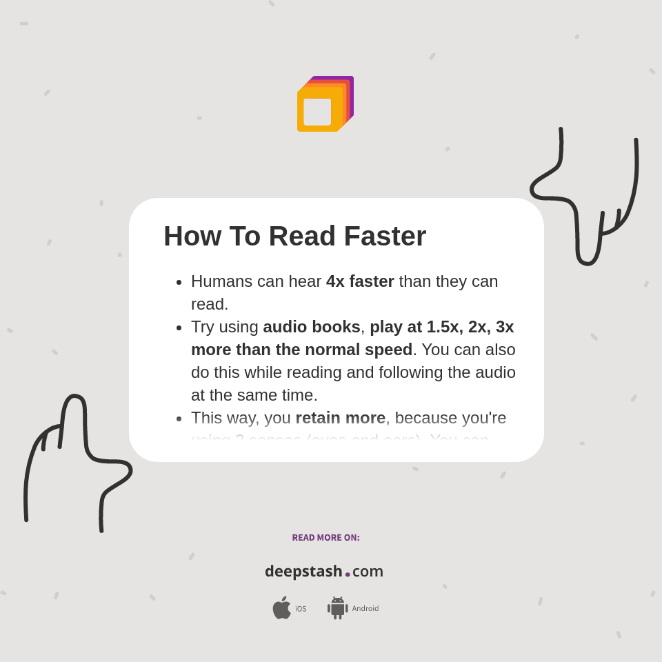 How To Read Faster - Deepstash