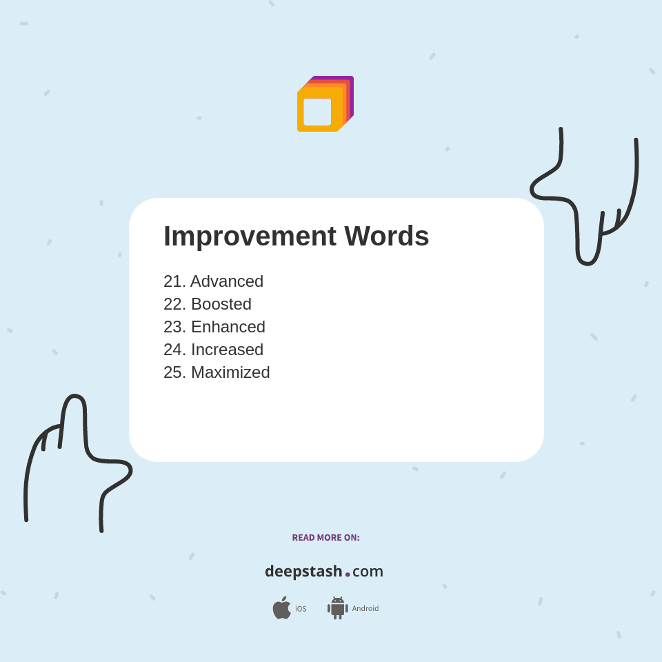 Improvement Words - Deepstash
