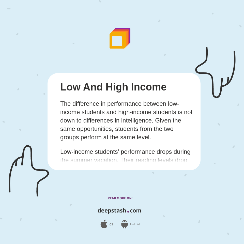 Low And High Income - Deepstash