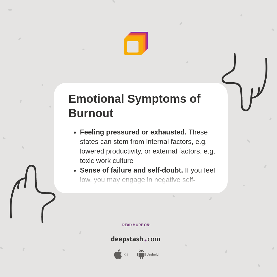 Emotional Symptoms of Burnout - Deepstash