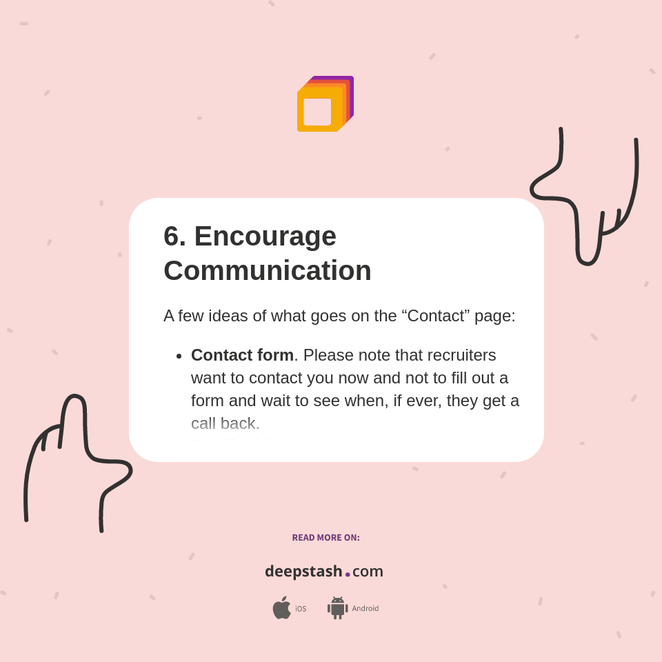 6. Encourage Communication - Deepstash