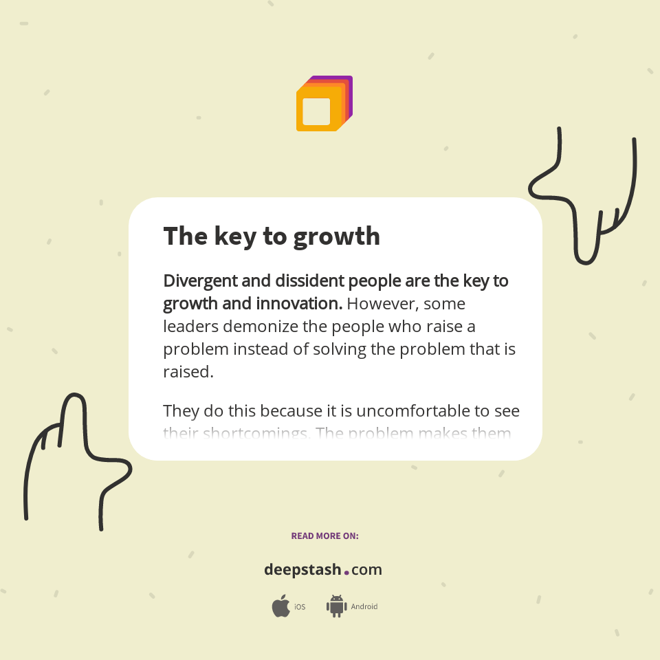 The key to growth - Deepstash