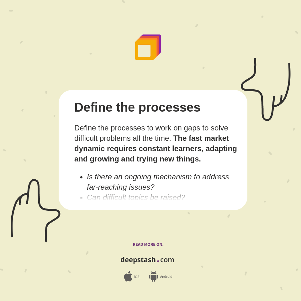 Define the processes - Deepstash