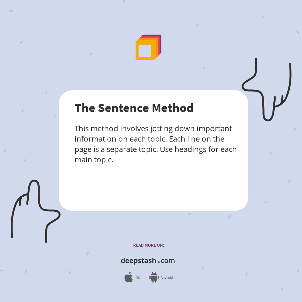 The Sentence Method - Deepstash