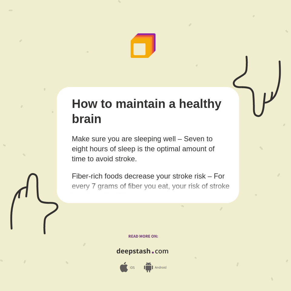 How to maintain a healthy brain - Deepstash