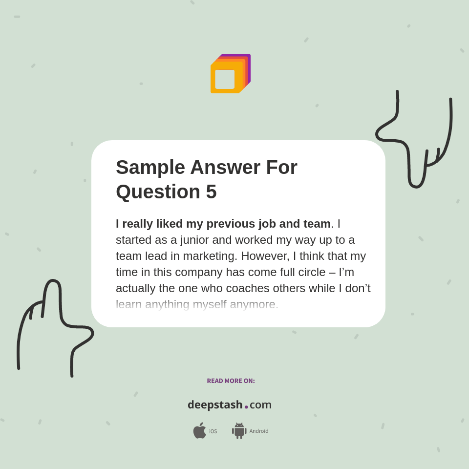 Sample Answer For Question 5 - Deepstash