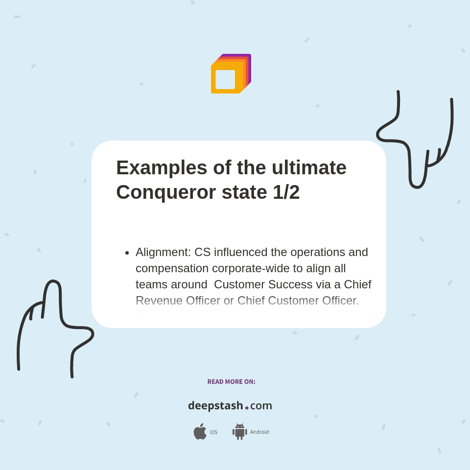 Examples of the ultimate Conqueror state 1/2 - Deepstash