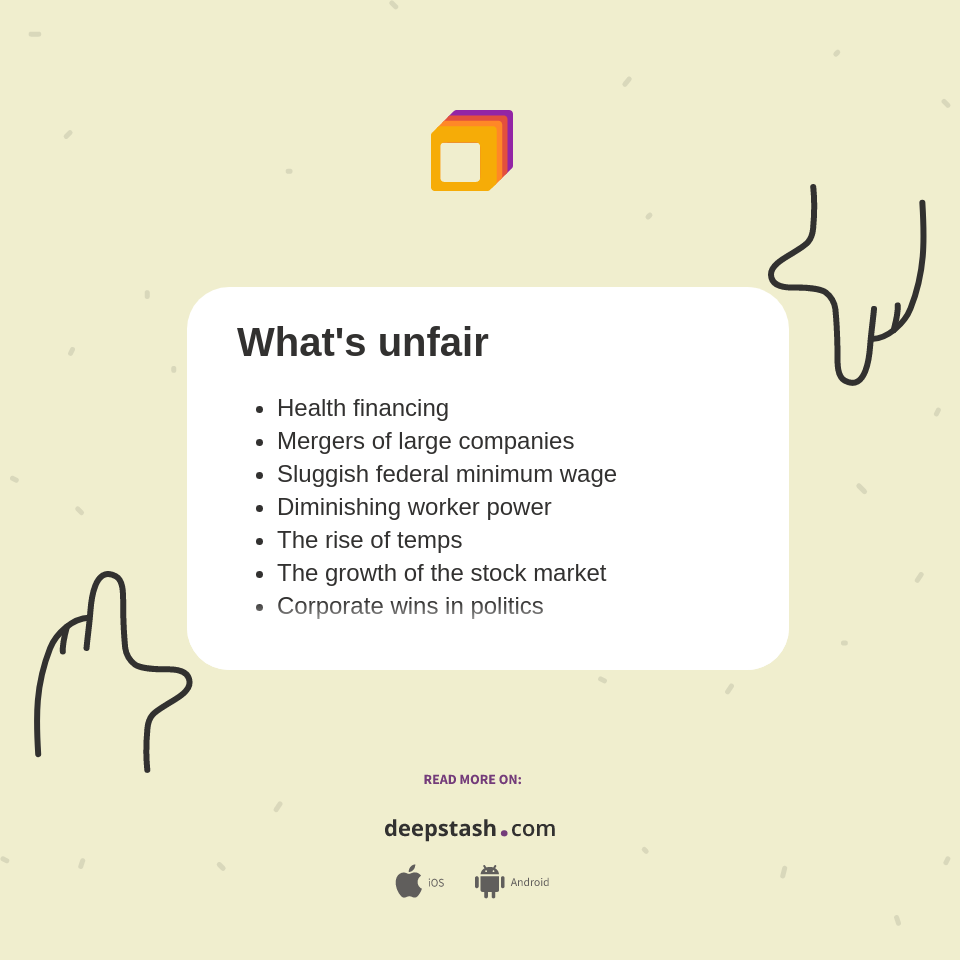 What's unfair - Deepstash