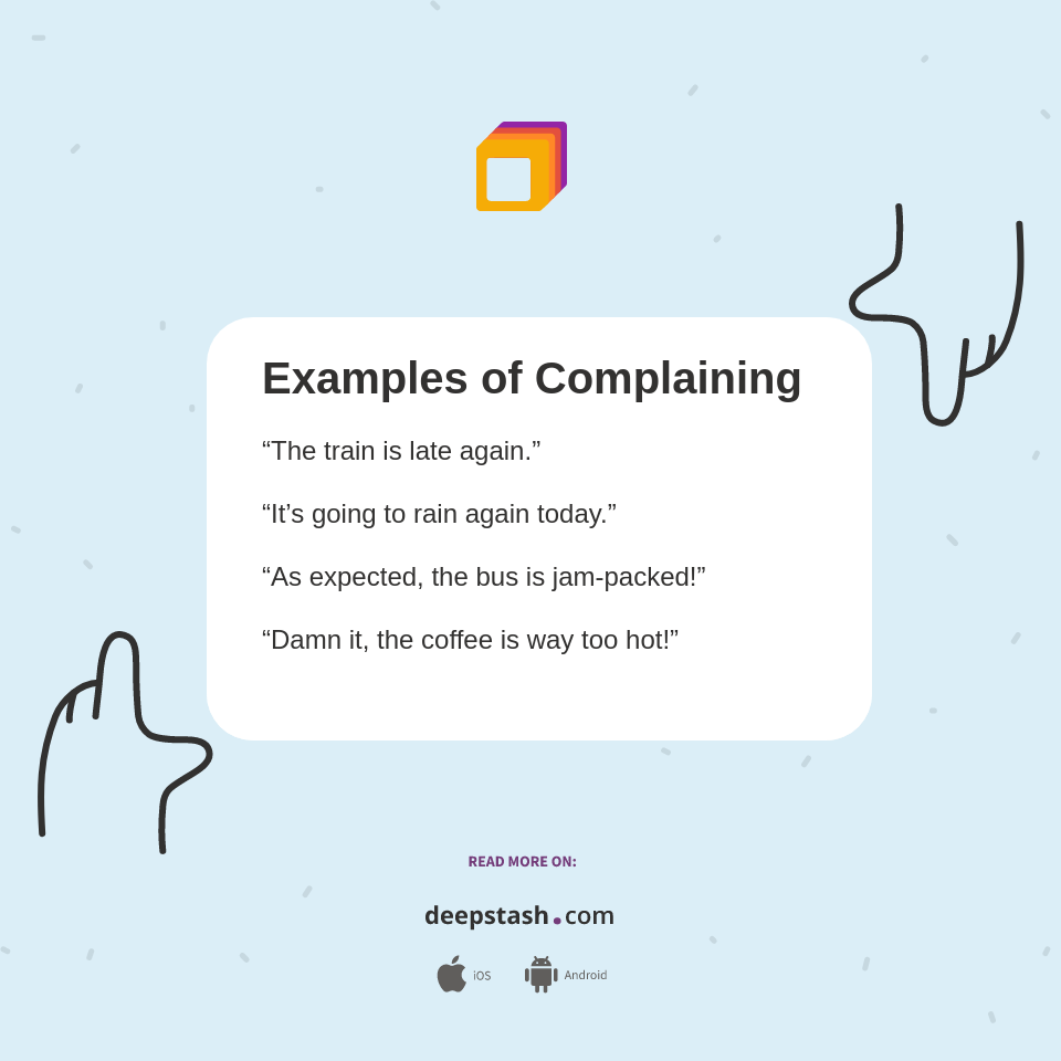 Examples of Complaining - Deepstash