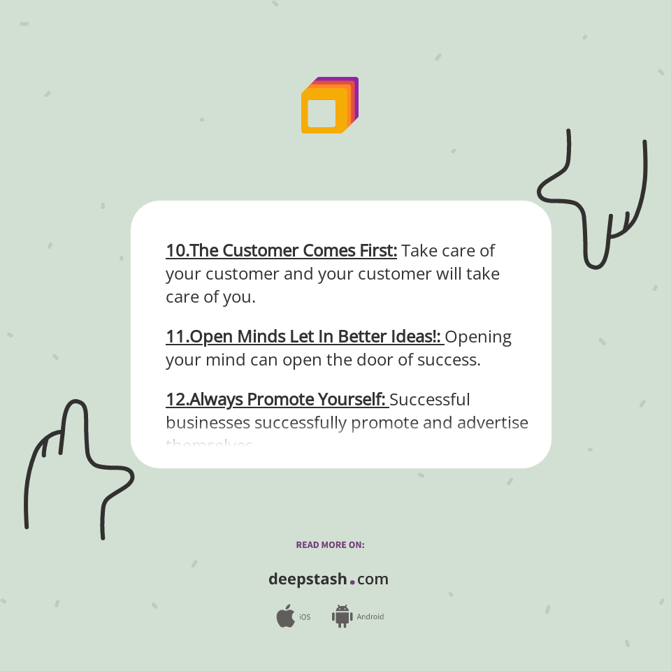10.The Customer Comes First: Take... - Deepstash
