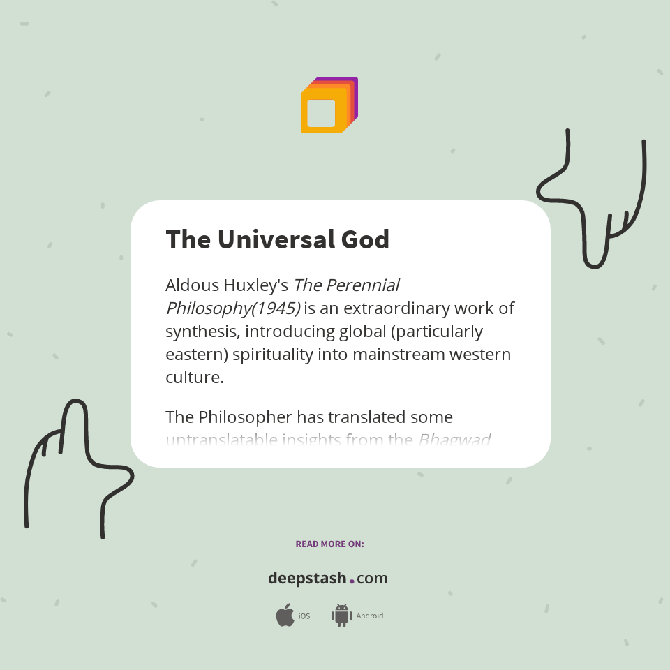 The Universal God - Deepstash