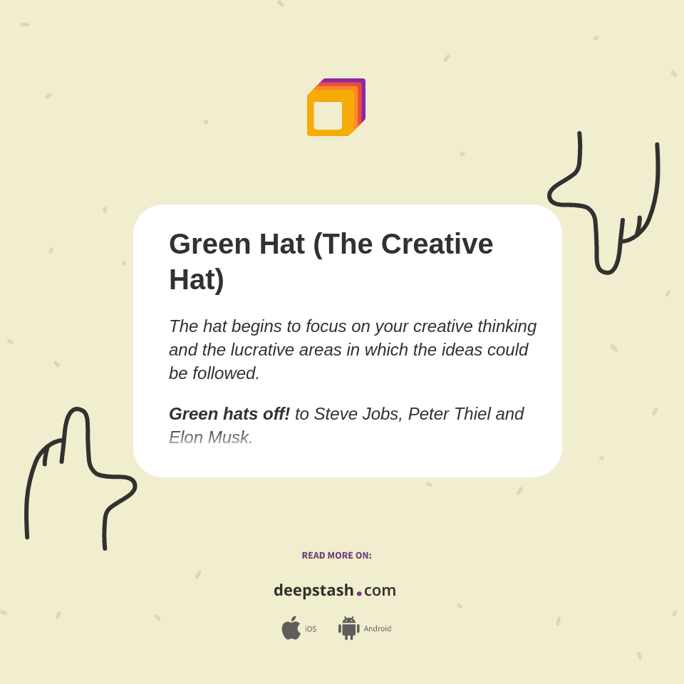Green Hat (The Creative Hat) - Deepstash