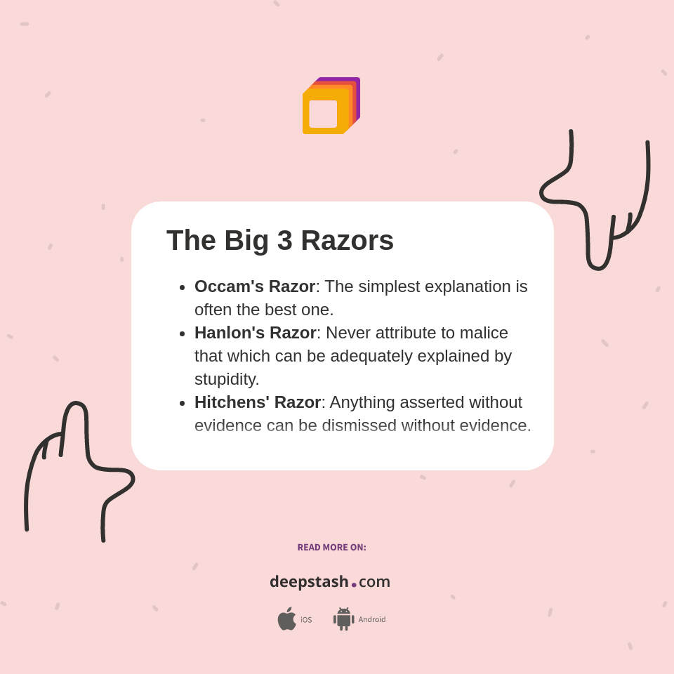 The Big 3 Razors - Deepstash