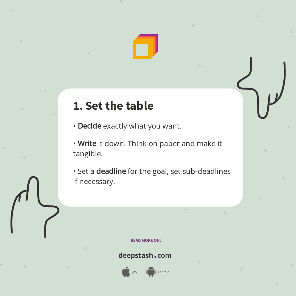 1. Set the table - Deepstash