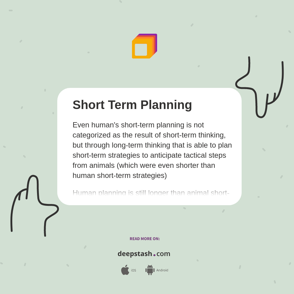 Short Term Planning - Deepstash