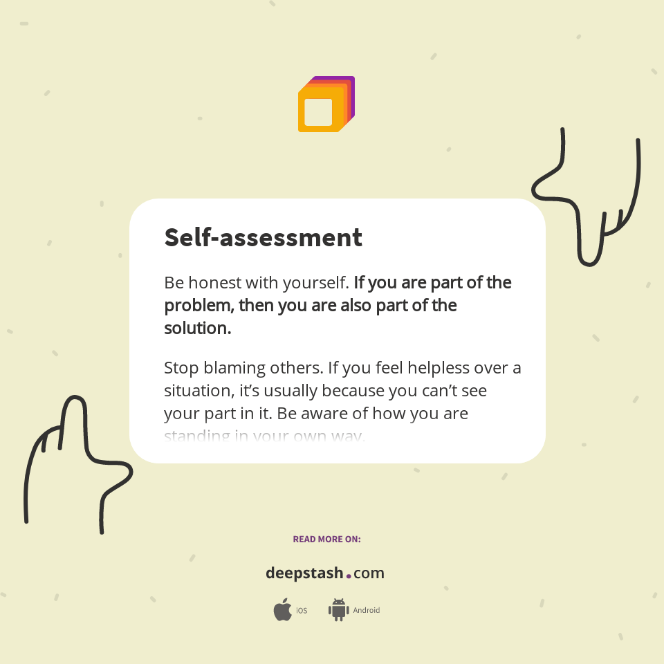 Self-assessment - Deepstash