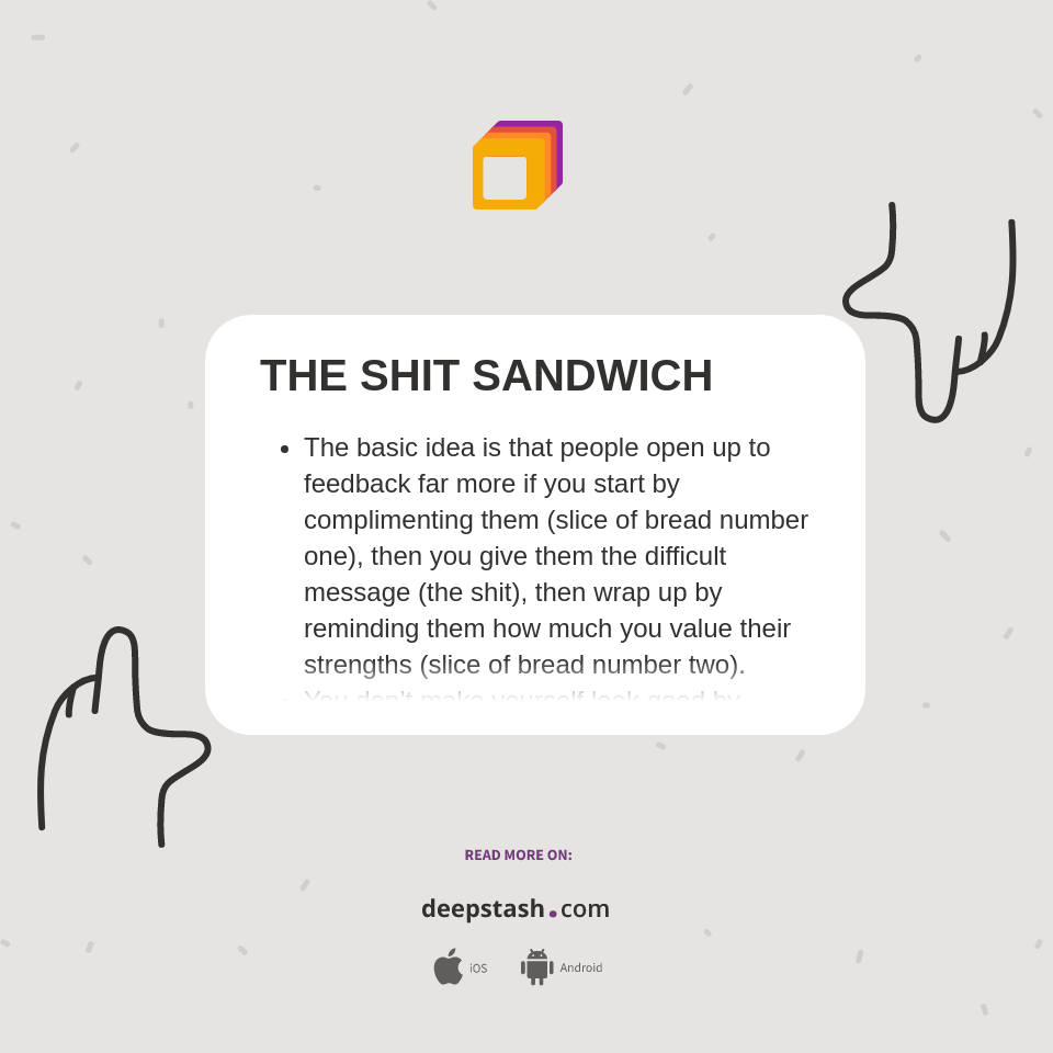 THE SHIT SANDWICH - Deepstash