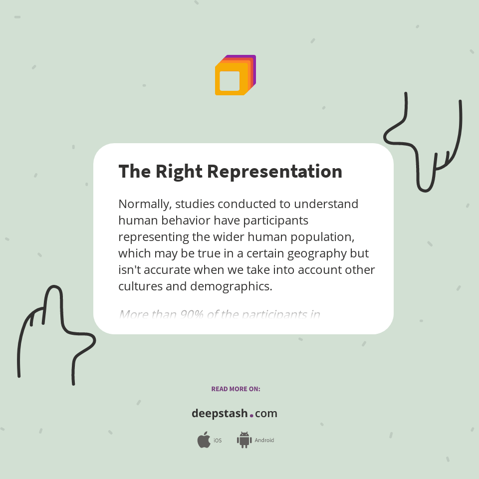 The Right Representation - Deepstash