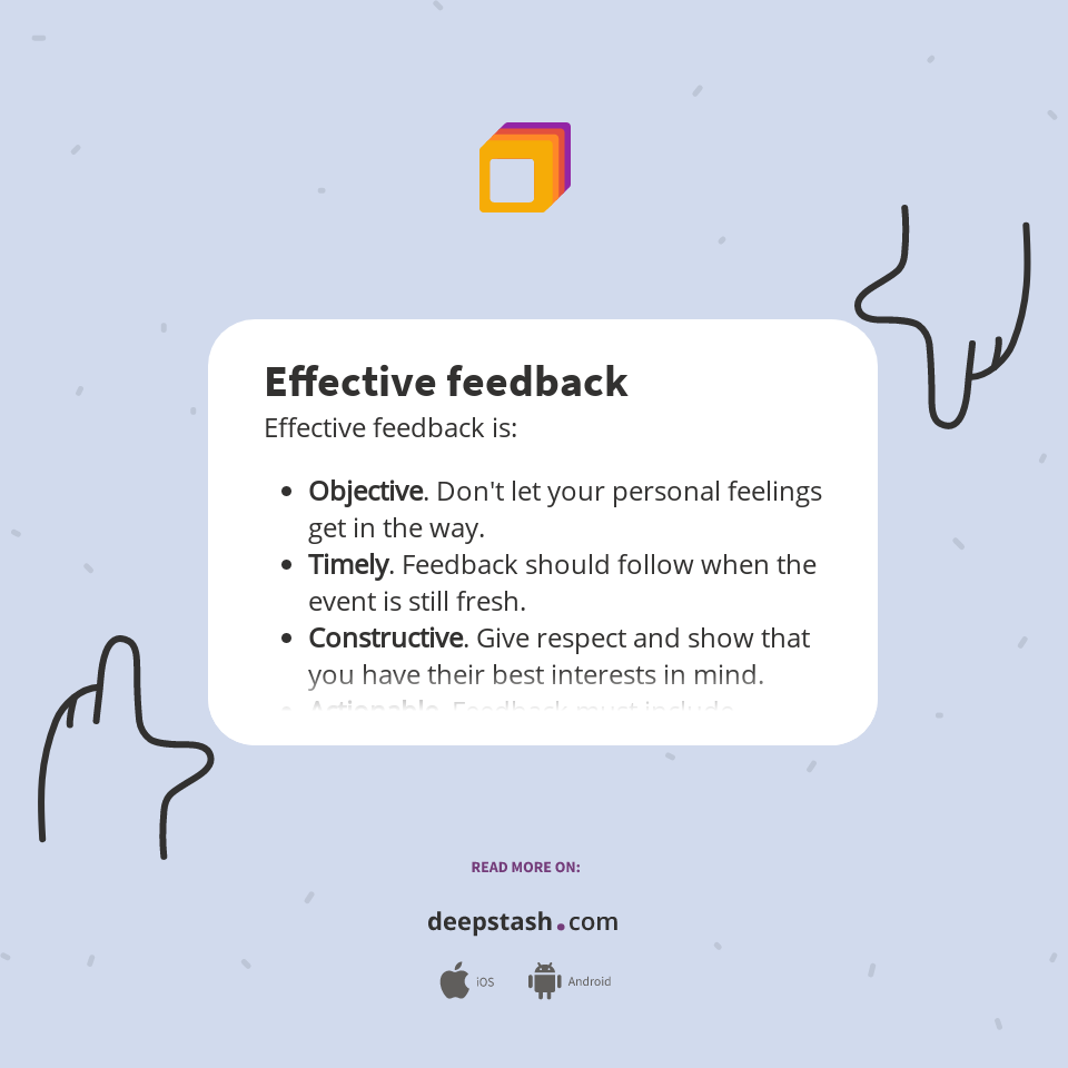 Effective feedback - Deepstash