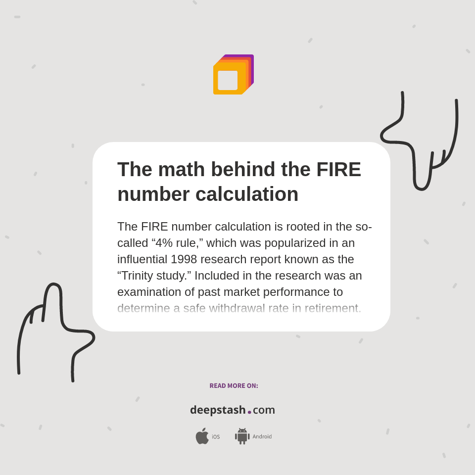 The math behind the FIRE number calculation - Deepstash