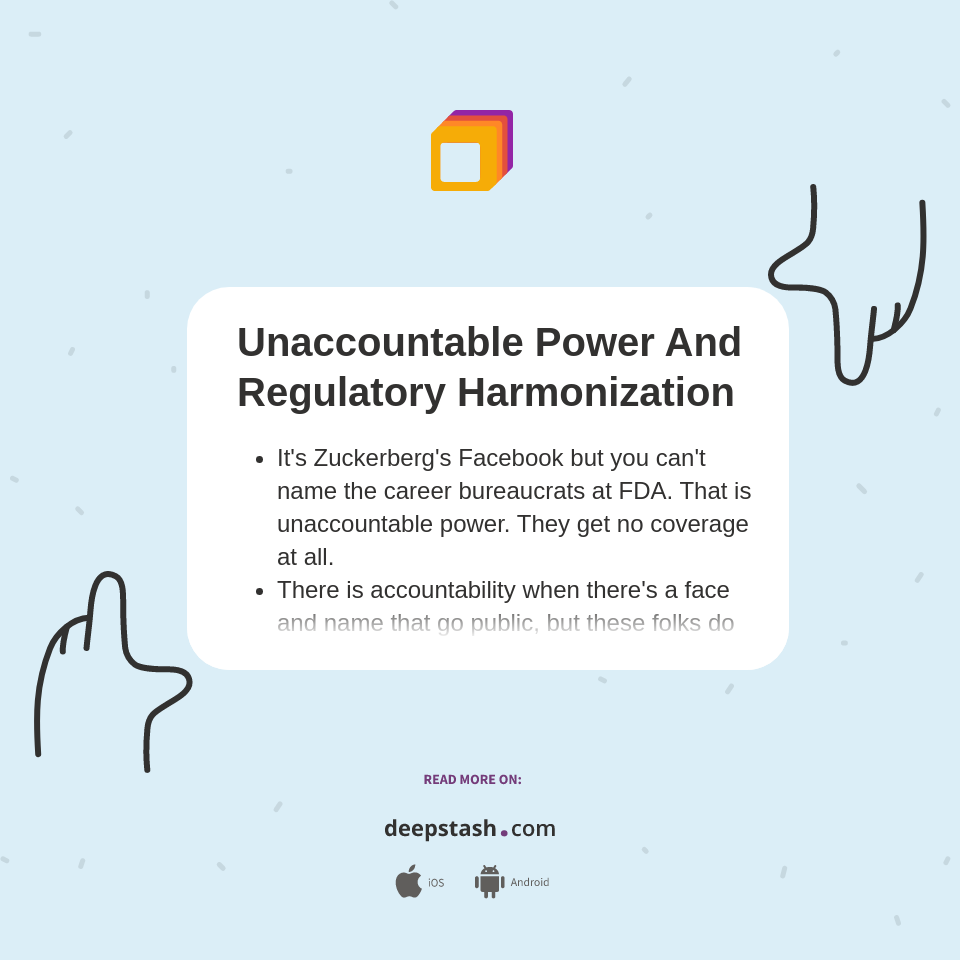 Unaccountable Power And Regulatory Harmonization - Deepstash Unaccountable Power And Regulatory Harmonization - Deepstash