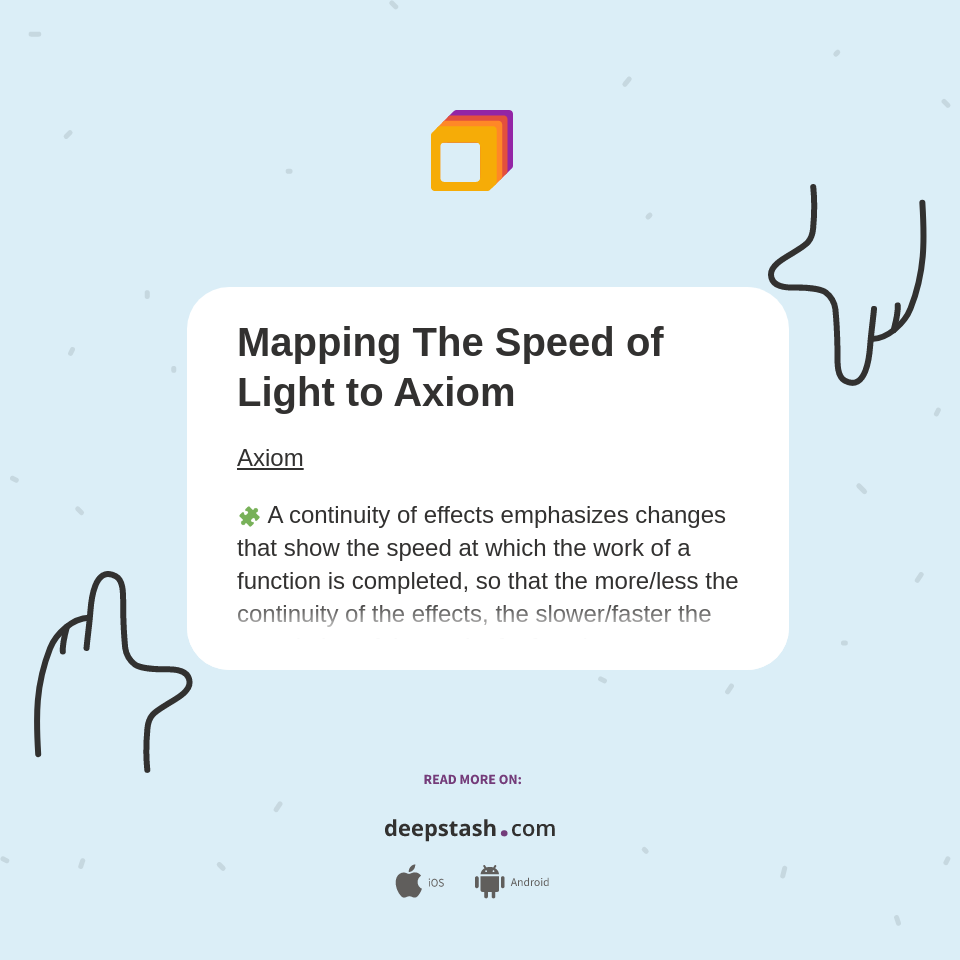 Mapping The Speed of Light to Axiom - Deepstash