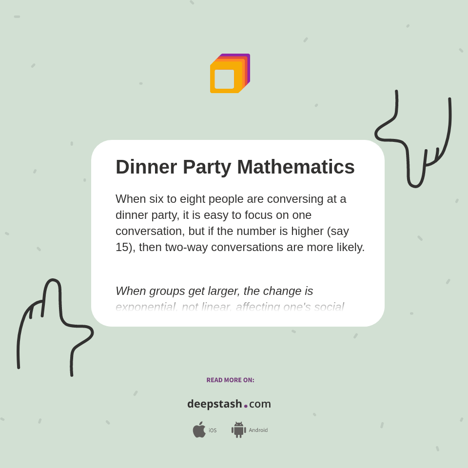 Dinner Party Mathematics - Deepstash