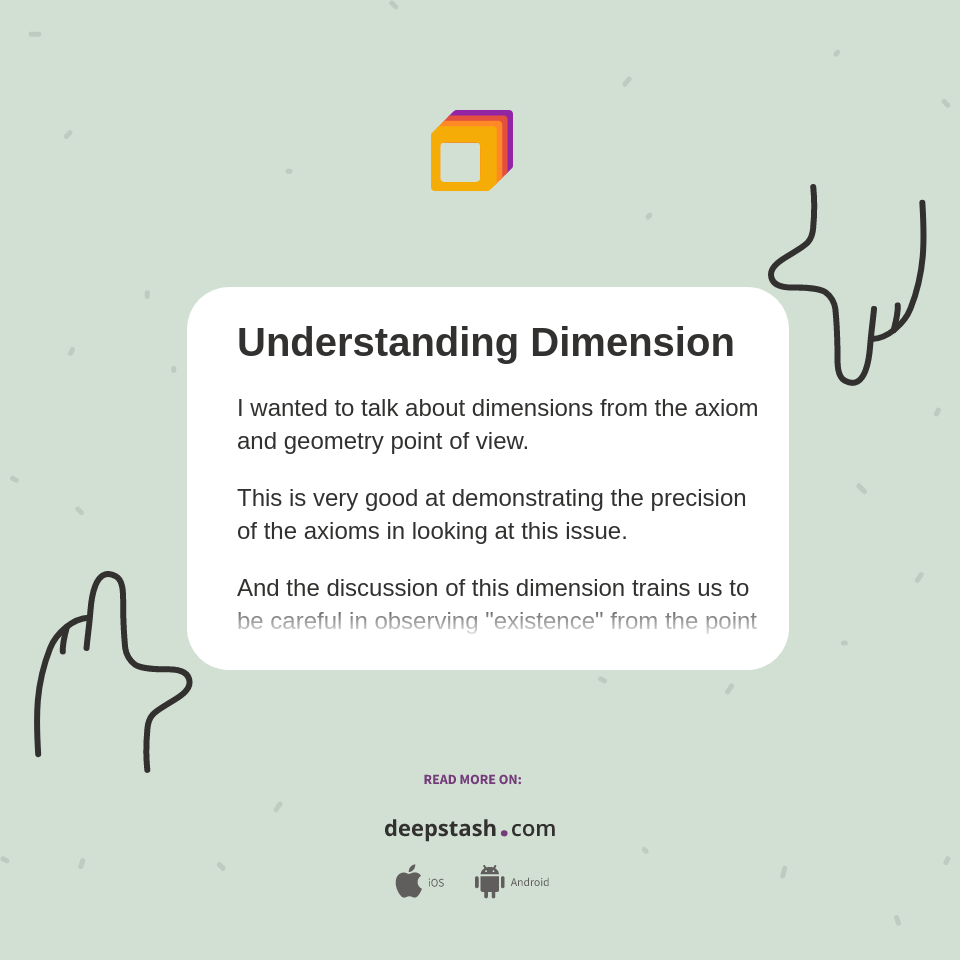 Understanding Dimension - Deepstash