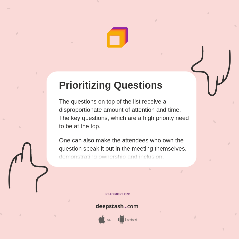 Prioritizing Questions - Deepstash