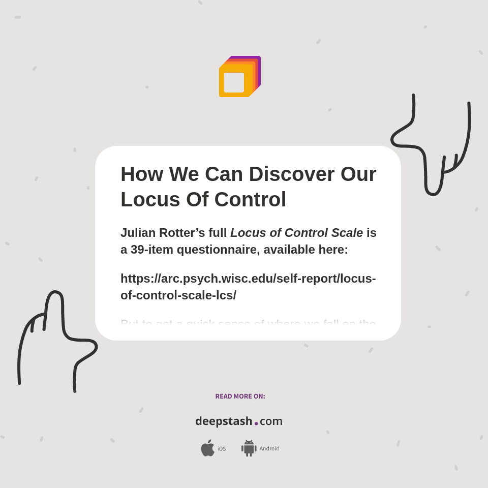 How We Can Discover Our Locus Of Control - Deepstash