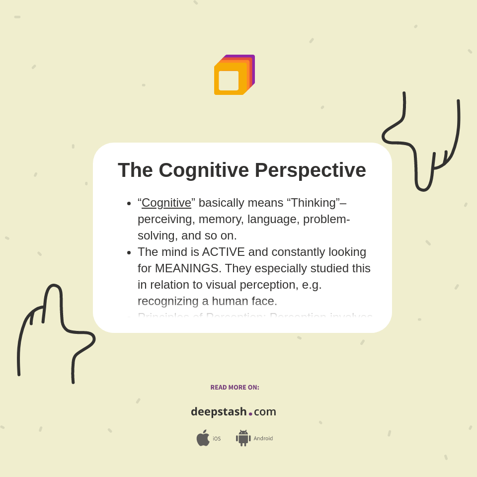 The Cognitive Perspective - Deepstash