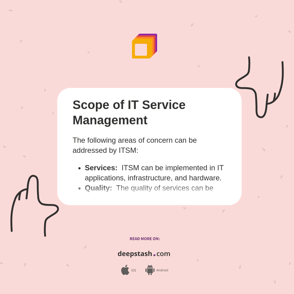 Scope of IT Service Management - Deepstash