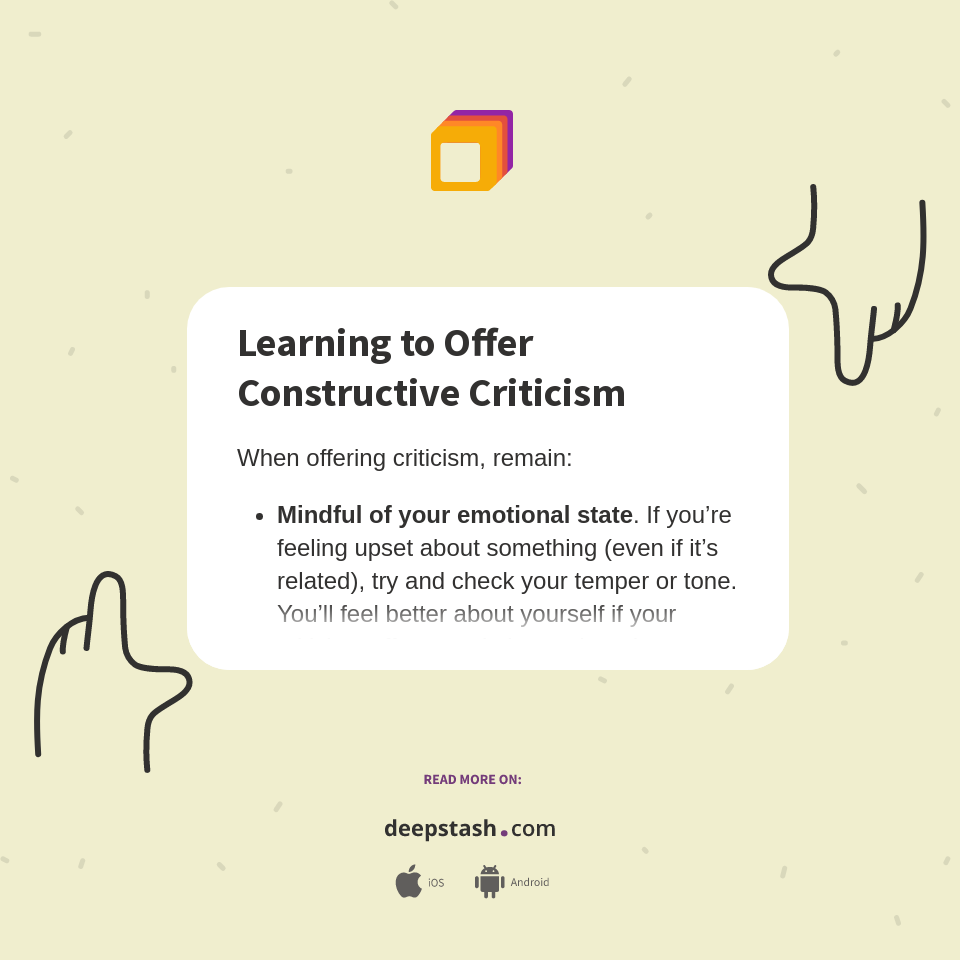 Learning to Offer Constructive Criticism - Deepstash