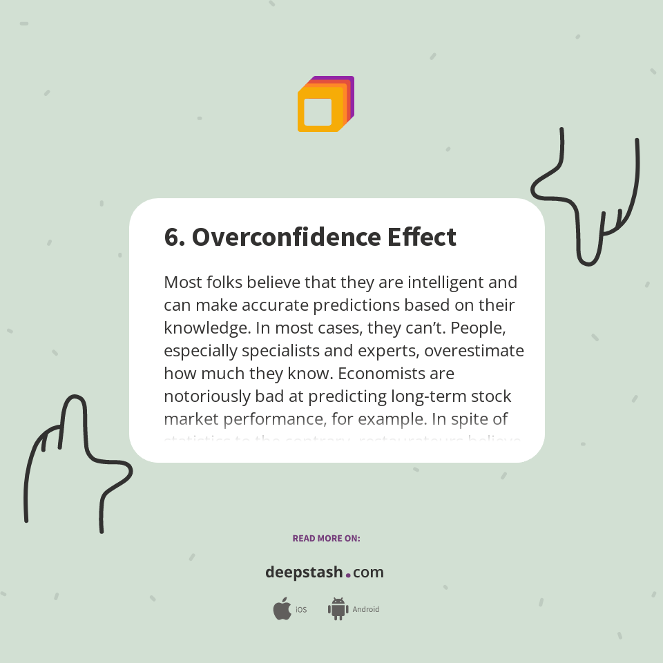 6. Overconfidence Effect - Deepstash