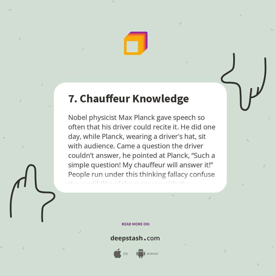 7. Chauffeur Knowledge - Deepstash