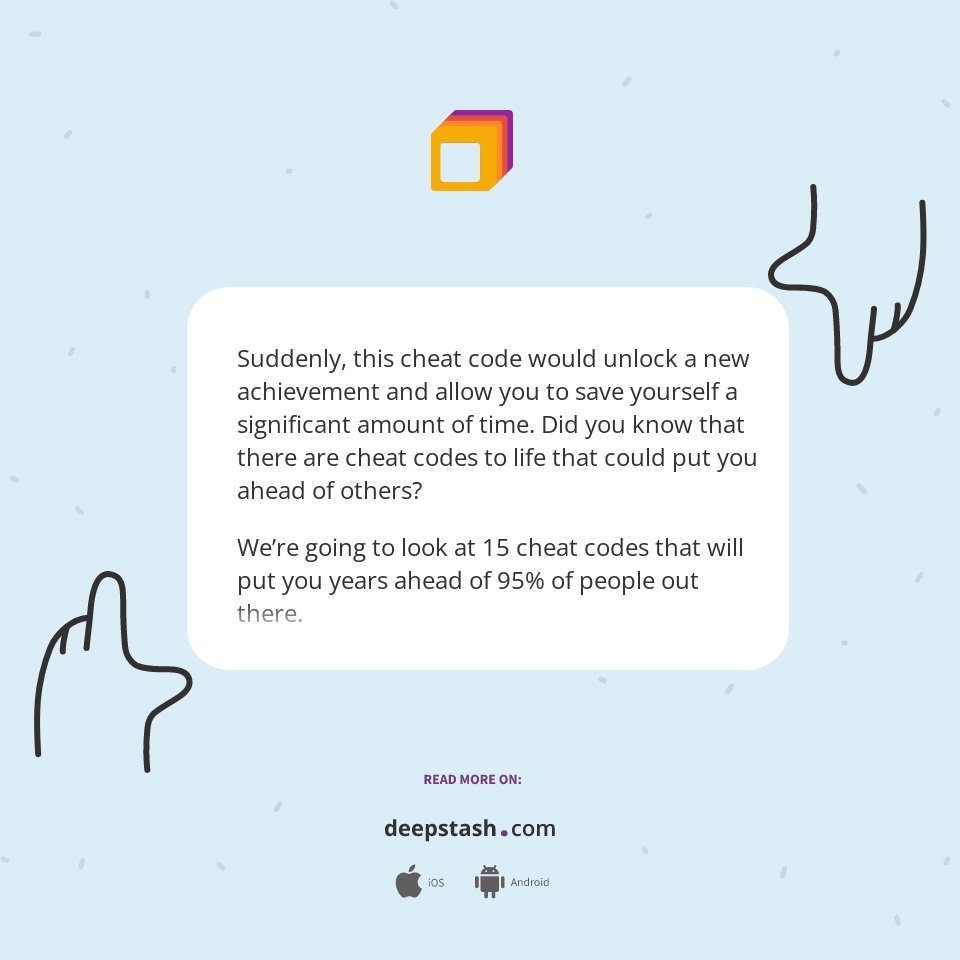 Suddenly, this cheat code would unlock a new achievement... - Deepstash