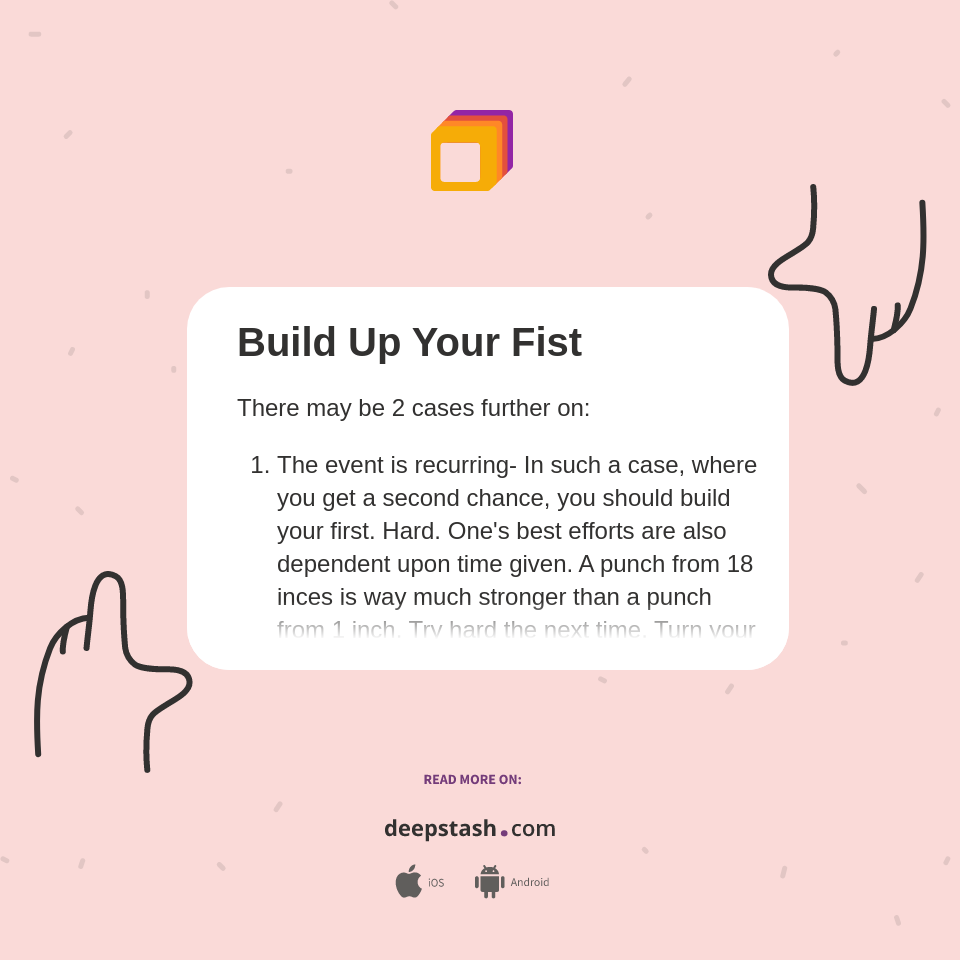 Build Up Your Fist - Deepstash