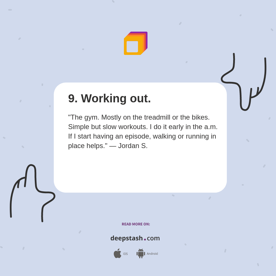 9. Working out. - Deepstash