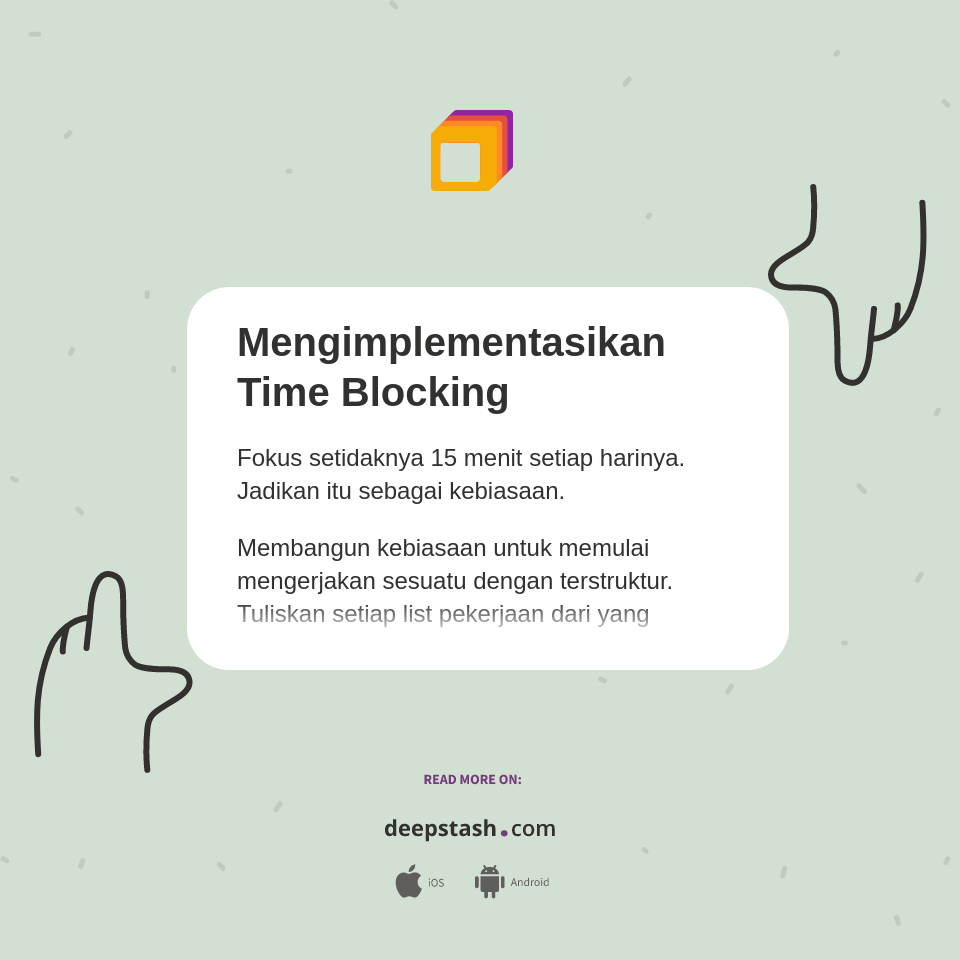 Mengimplementasikan Time Blocking - Deepstash