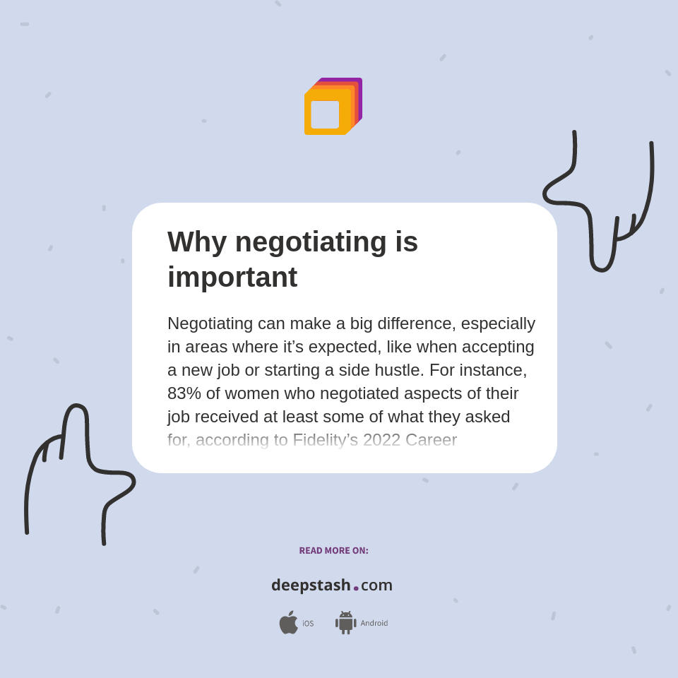 Why negotiating is important - Deepstash