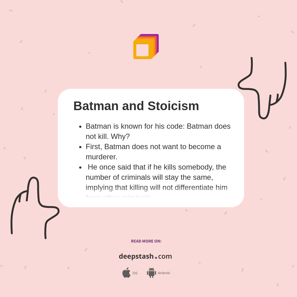 Batman and Stoicism - Deepstash
