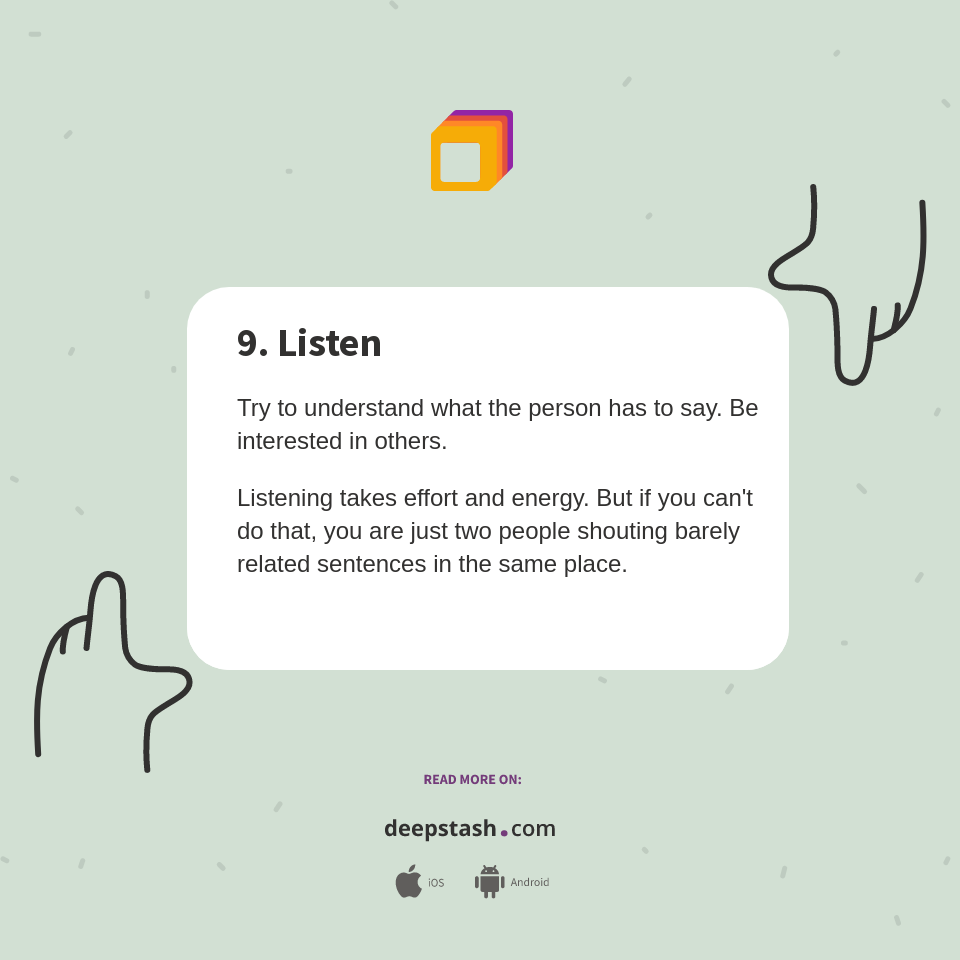 9. Listen - Deepstash