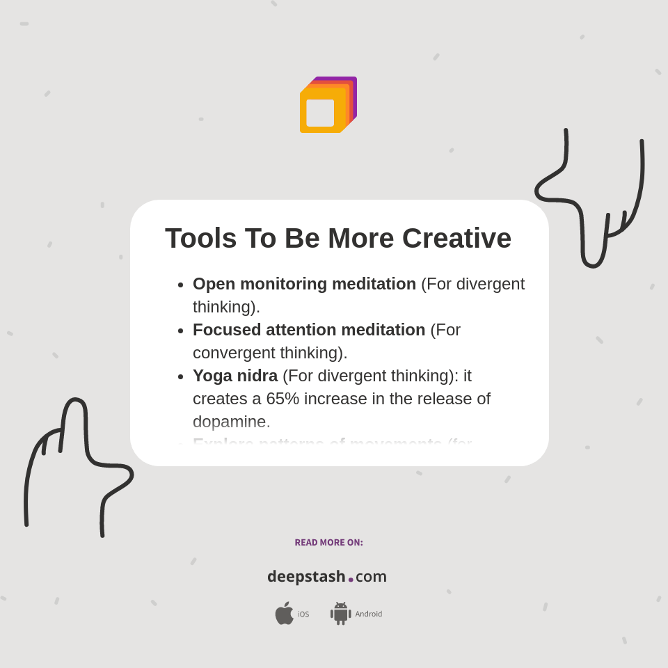 Tools To Be More Creative - Deepstash