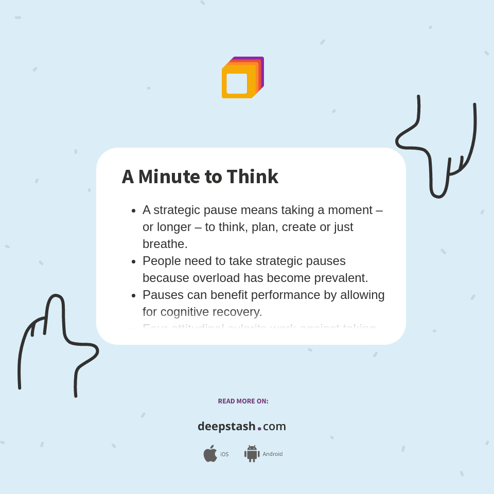 A Minute to Think - Deepstash