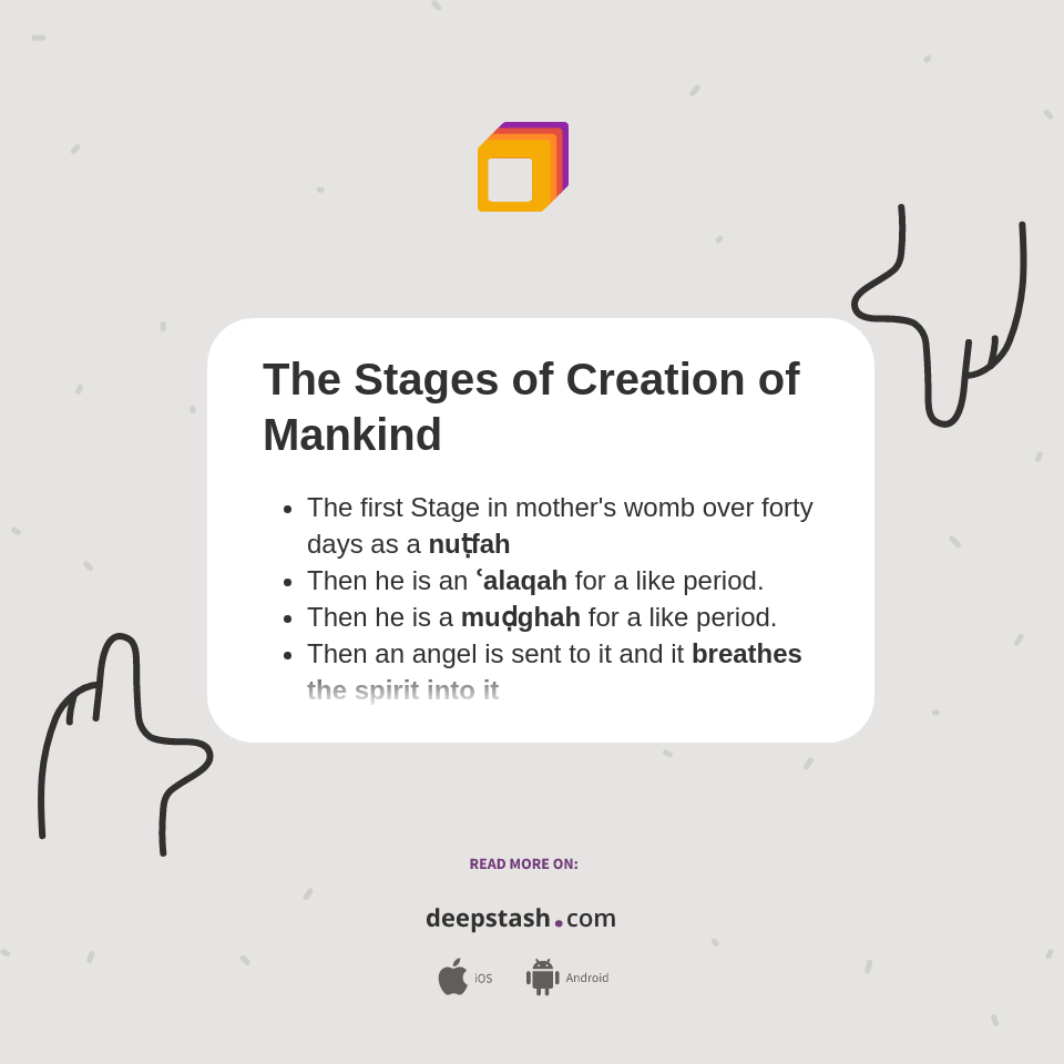 The Stages of Creation of Mankind - Deepstash