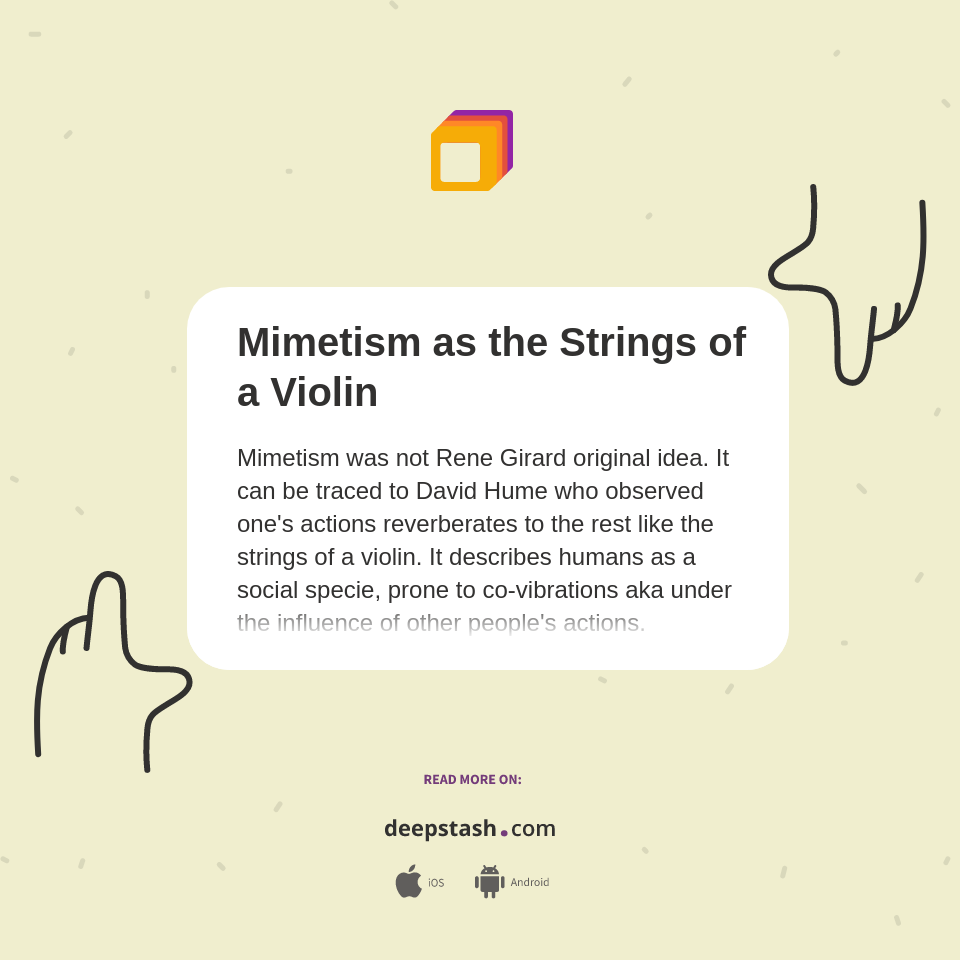 Mimetism as the Strings of a Violin - Deepstash