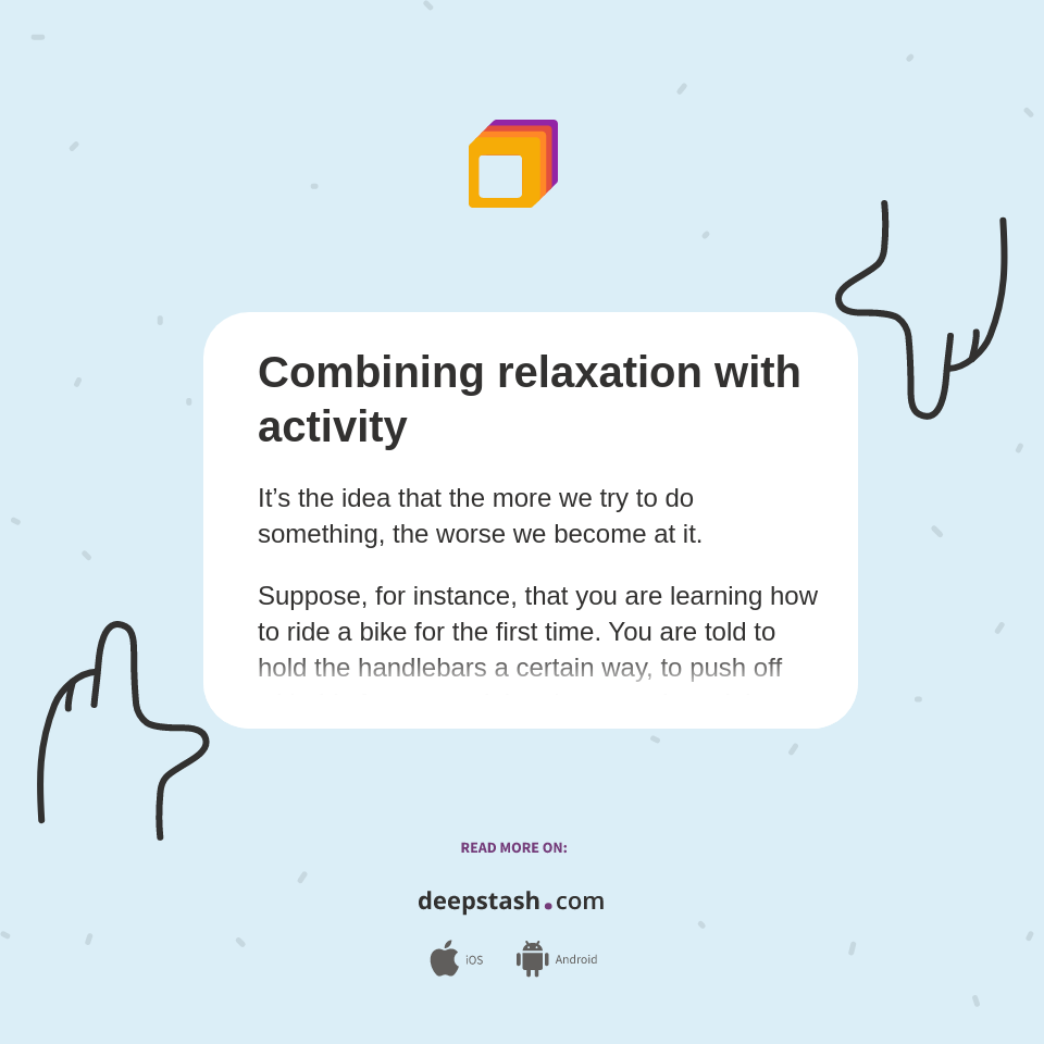 Combining relaxation with activity - Deepstash