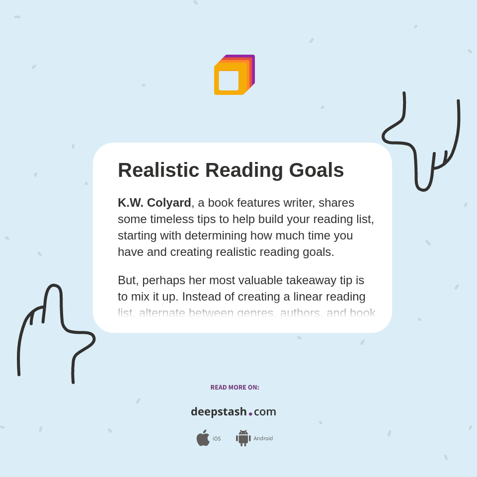 Realistic Reading Goals - Deepstash