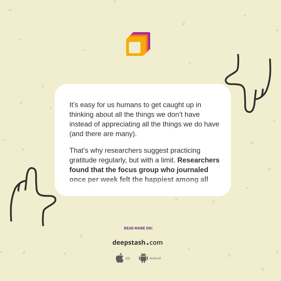 It’s easy for us humans to get caught... - Deepstash